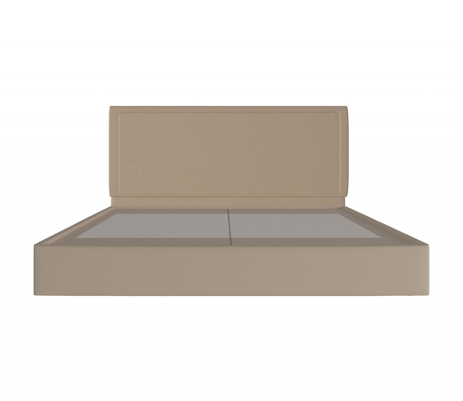 Full Platform Bed, Inset Welting, Linen - Shayna Rose Interiors